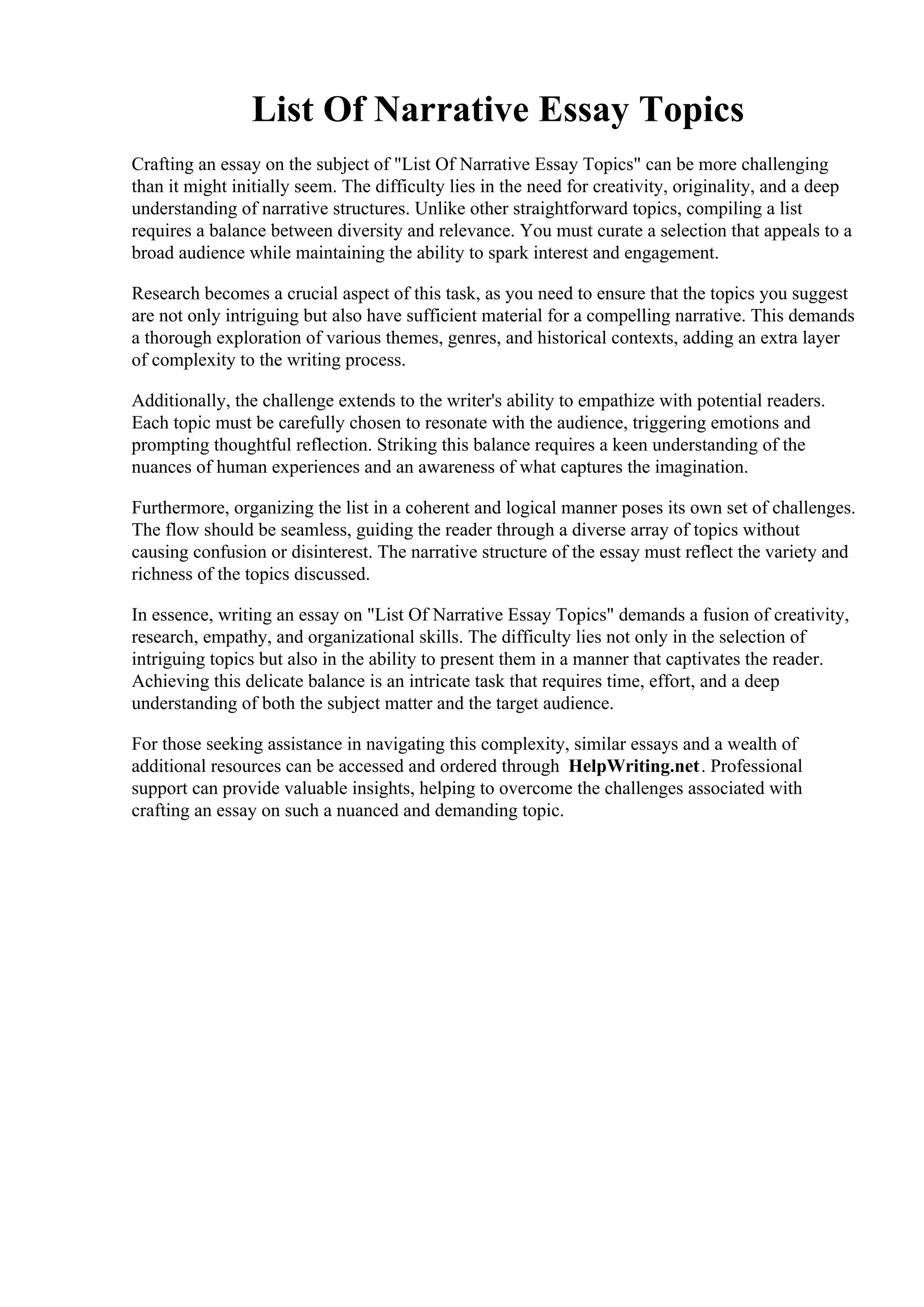 List Of Narrative Essay Topics.pdf