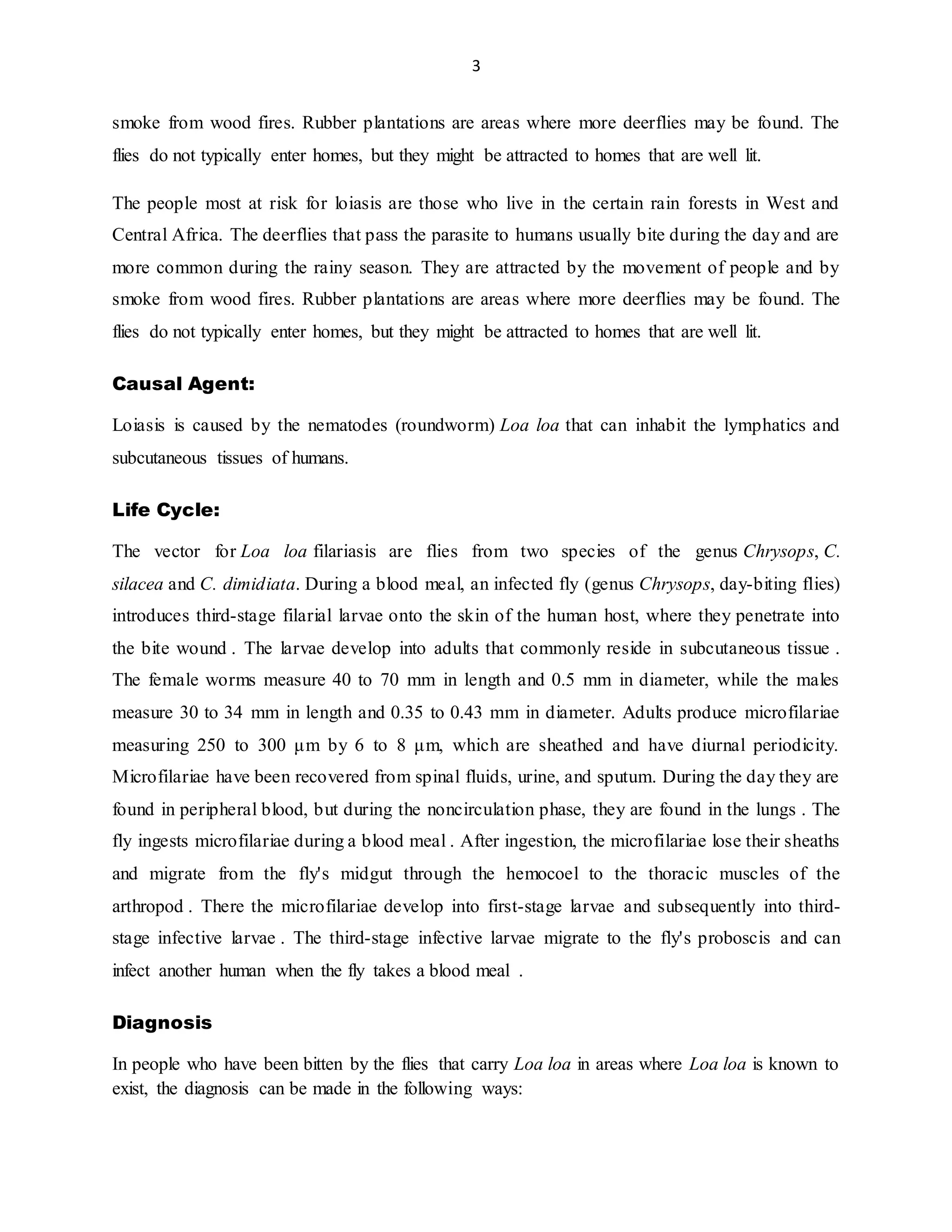Loiasis Disease | DOCX