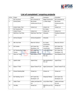 NS Arcus List of our present equipments | PDF