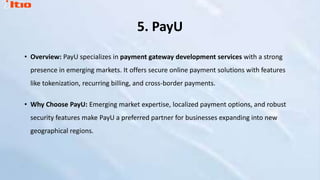 List of Payment Gateway Development Companies in 2024 A Comprehensive Review | PPT