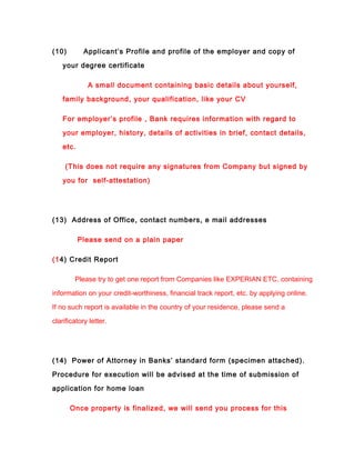 List of personal and property papers for nri home loans | PDF