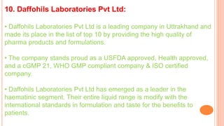 List of pharma companies in Dehradun | Pharmaadda | PPTX