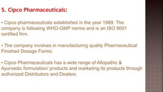 List of pharma companies in Indore | Pharmaadda | PPTX