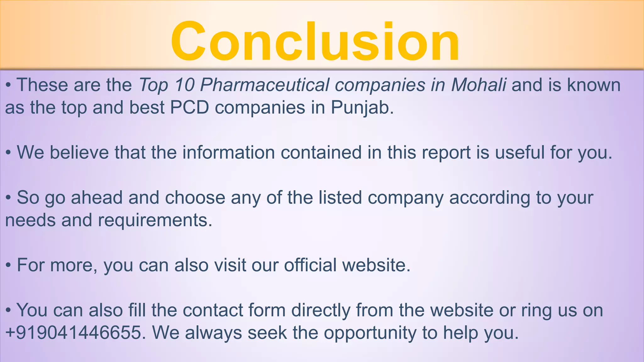 List of pharma companies in Mohali | Pharmaadda | PPTX