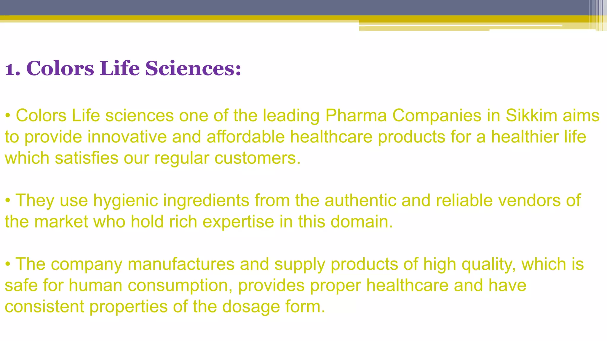 List of pharma companies in Sikkim | PharmaAdda | PPTX