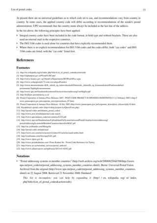 List of postal codes | PDF