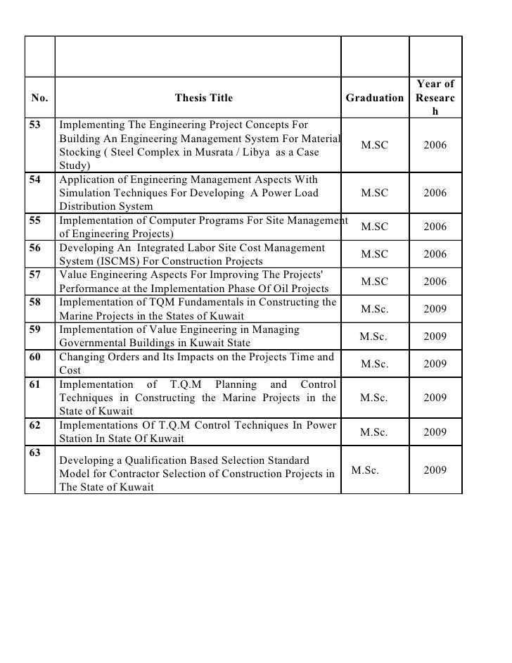 Civil Engineering Thesis Topics Or Ideas Civil Engineering Thesis Topics Or Ideas