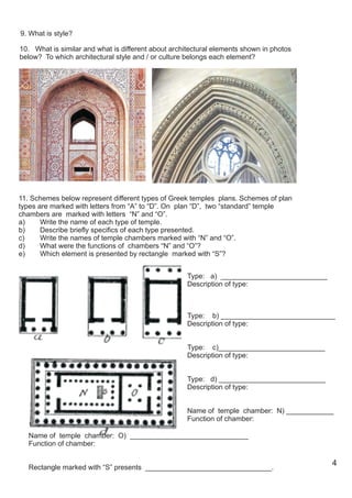 Introduction to Arch List of potential questions | PDF