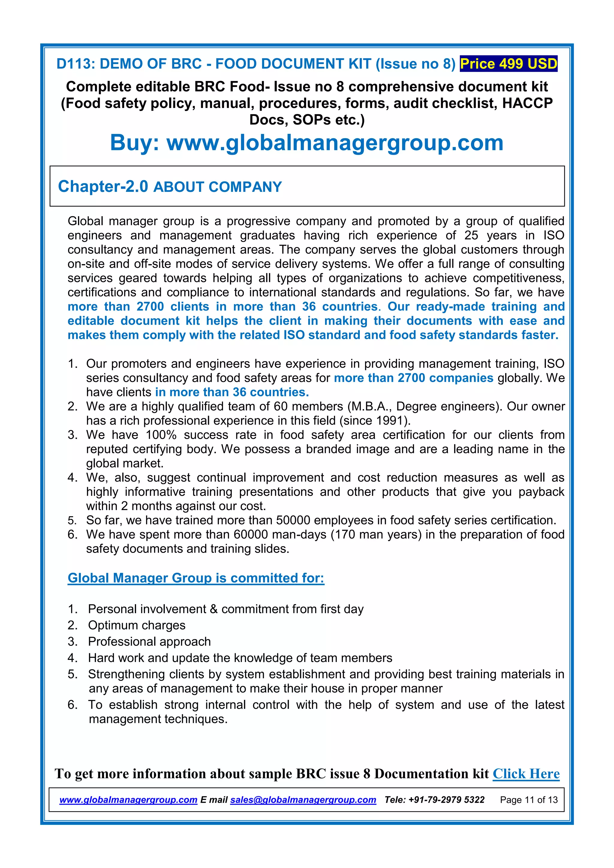 BRC manual documents free download | PDF