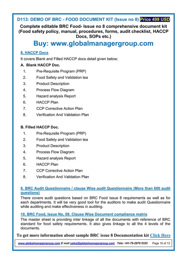 BRC manual documents free download | PDF