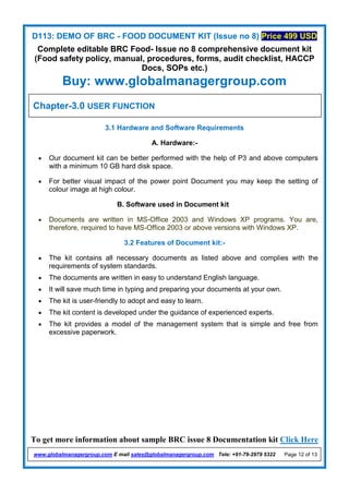 BRC manual documents free download | PDF