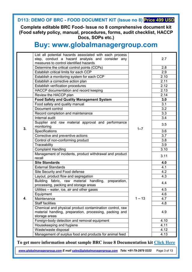BRC manual documents free download | PDF