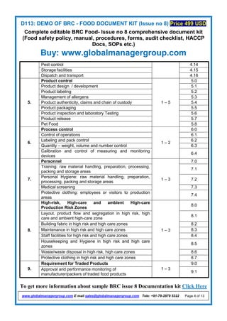 BRC manual documents free download | PDF