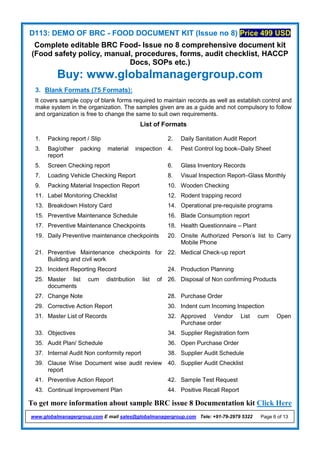 BRC manual documents free download | PDF