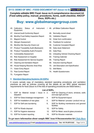 BRC manual documents free download | PDF