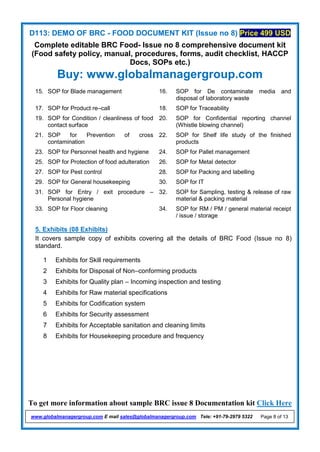 BRC manual documents free download | PDF