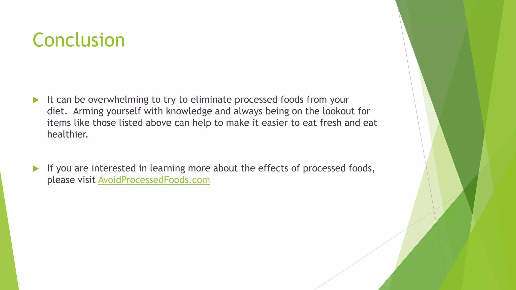 List of processed foods | PPTX