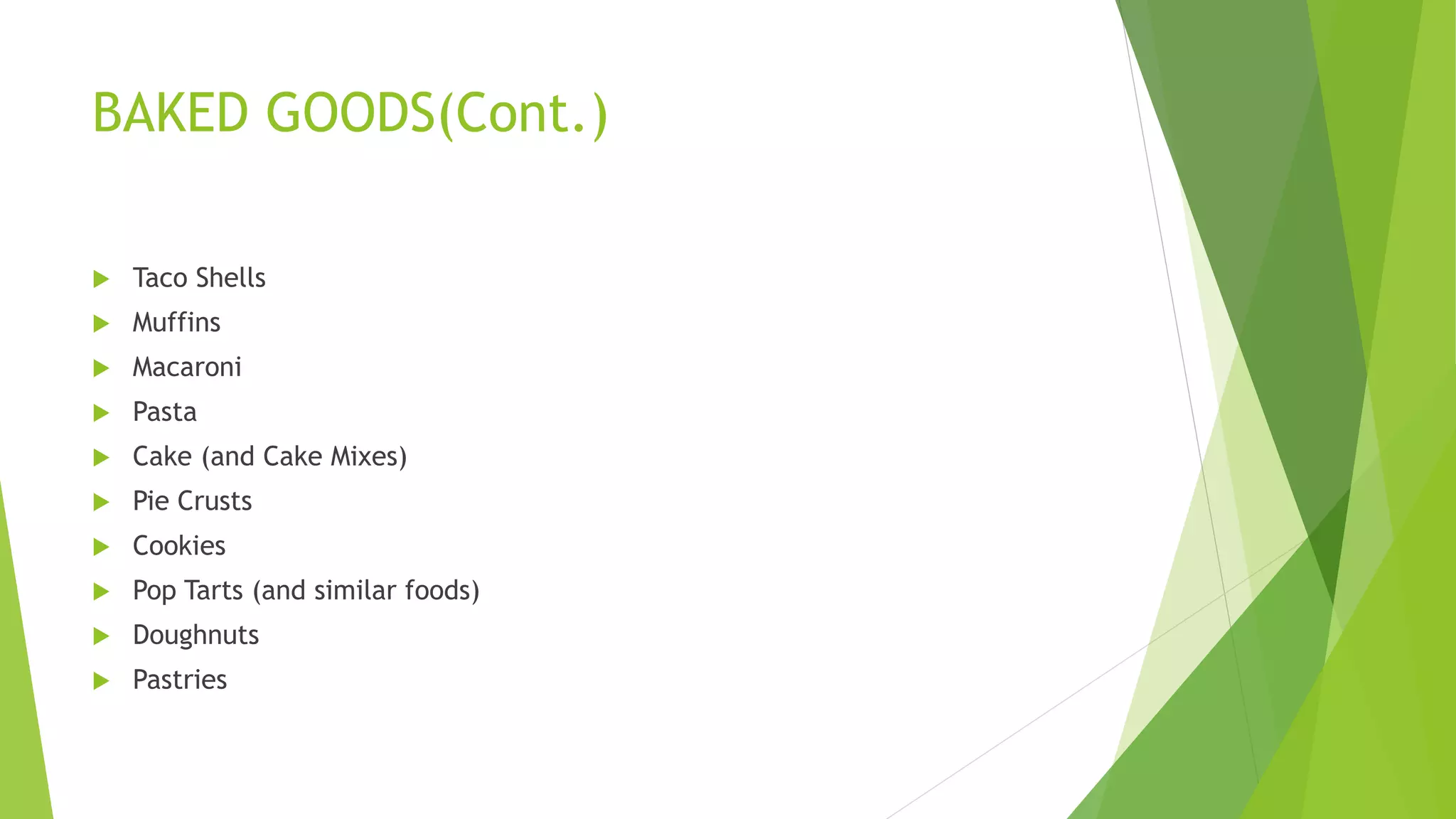 List of processed foods | PPTX