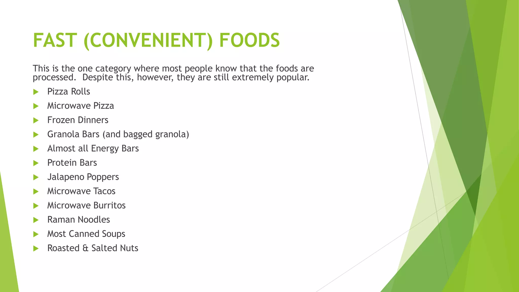 List of processed foods | PPTX