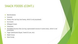 List of processed foods | PPTX