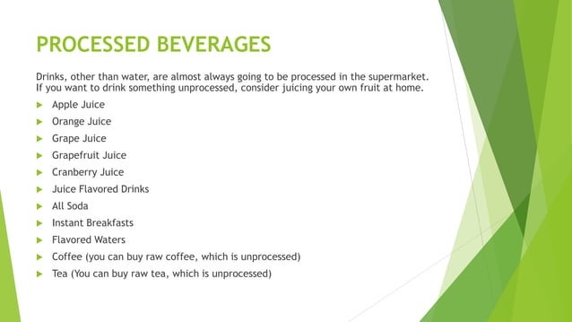 List of processed foods | PPTX