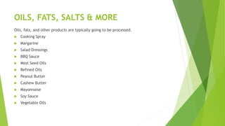 List of processed foods | PPTX