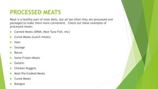 List of processed foods | PPTX