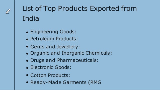 List of Products Exported from India.pptx
