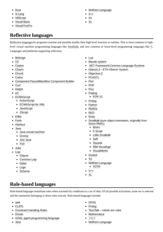 List of programming_languages_by_type | PDF