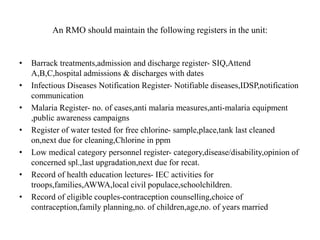 List of registers to be maintained by the RMO | PPTX