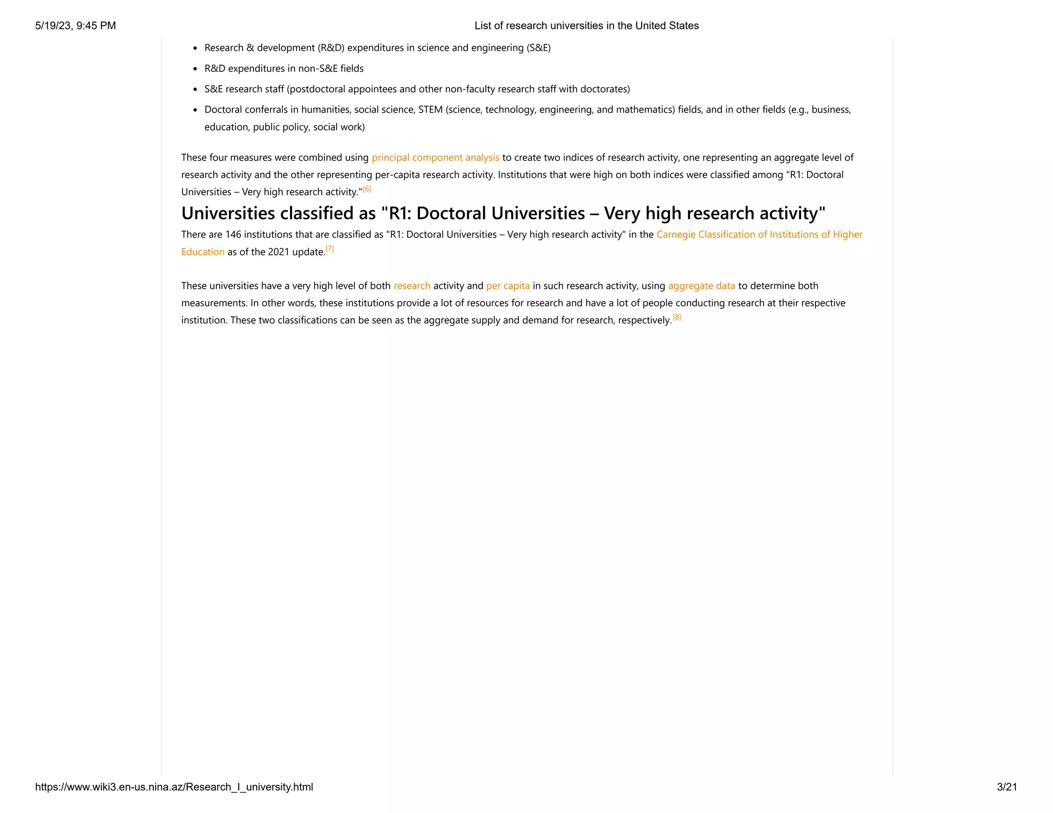 List of research (R1 and R2) universities in the United States.pdf
