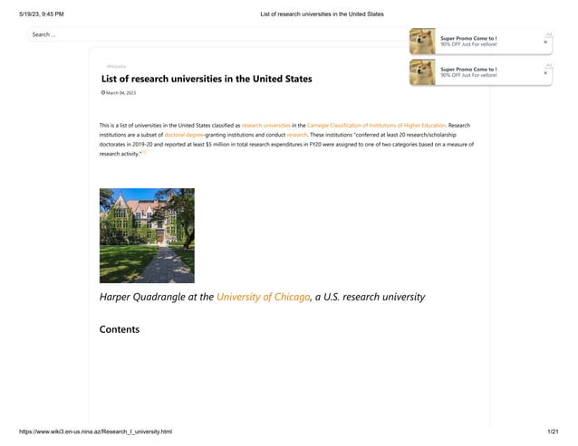List of research (R1 and R2) universities in the United States.pdf