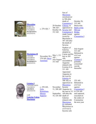 List of roman emperors | PDF