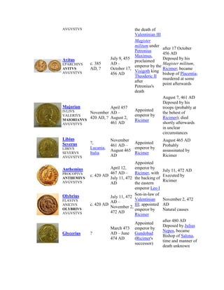 List of roman emperors | PDF