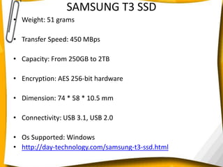 List of samsung harddrive with specification | PPT