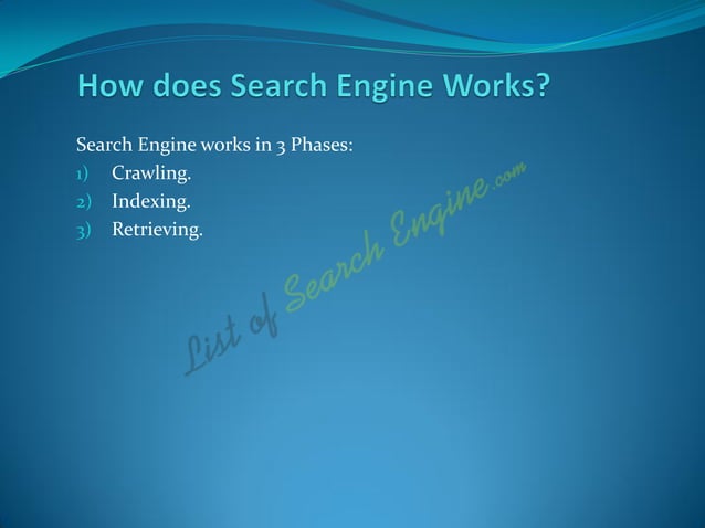 Search Engine Marketing | Top Search Engines | Search Engines List | PPT