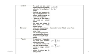 List of Shape features available in Image Processing | PPTX