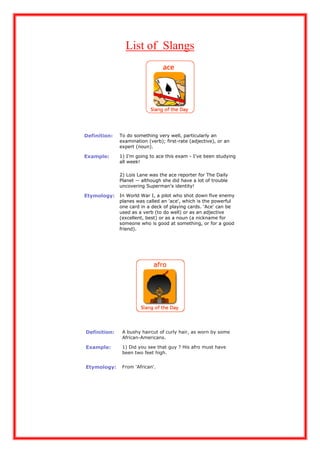 List of slangs | PDF