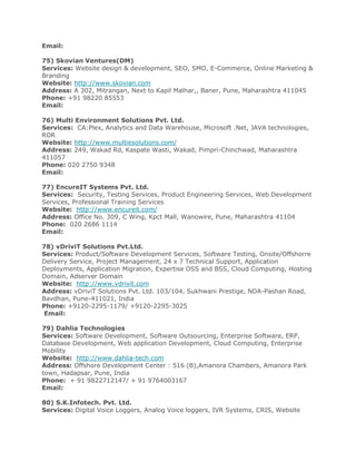 List of software companies in pune | PDF