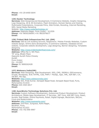 List of software companies in pune | PDF