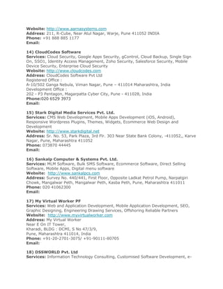 List of software companies in pune | PDF
