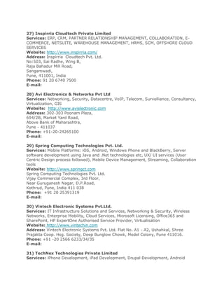 List of software companies in pune | PDF
