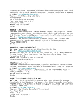 List of software companies in pune | PDF