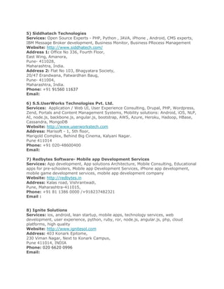 List of software companies in pune | PDF