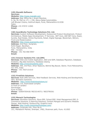 List of software companies in pune | PDF