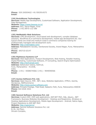 List of software companies in pune | PDF