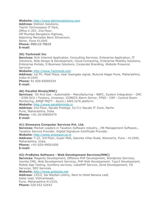 List of software companies in pune | PDF