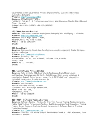 List of software companies in pune | PDF