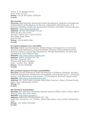 List of software companies in pune | PDF