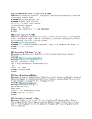 List of software companies in pune | PDF